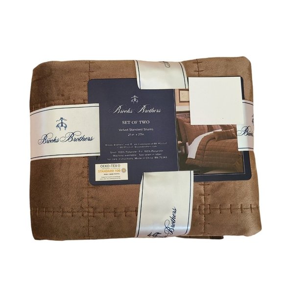 Brooks Brothers | Bedding | Brooks Brothers Set Of 2 Velvet Shams ...